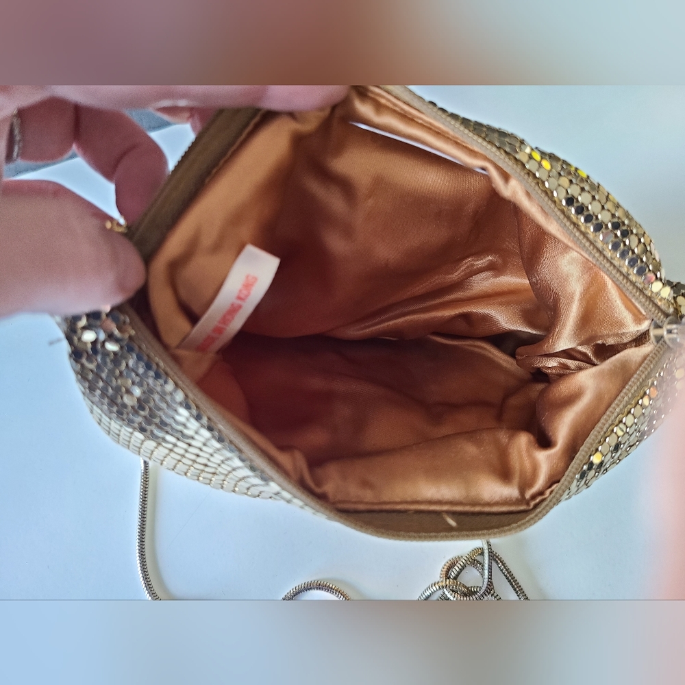 Vintage Carla Marchi Gold Mesh Party Evening Bag - Gem